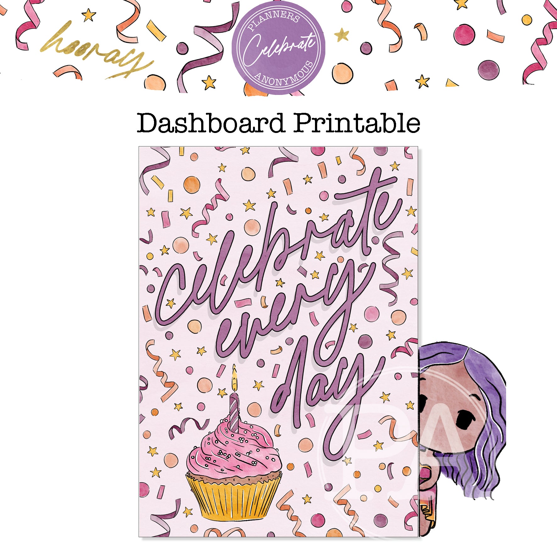 Celebrate Printable Art Card