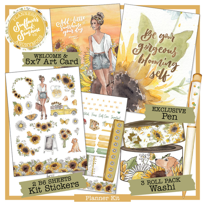 Sunflowers and Sunshine 2 Planner Kit