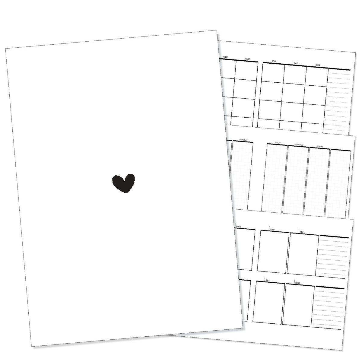 Basic Heart Inserts - Printed