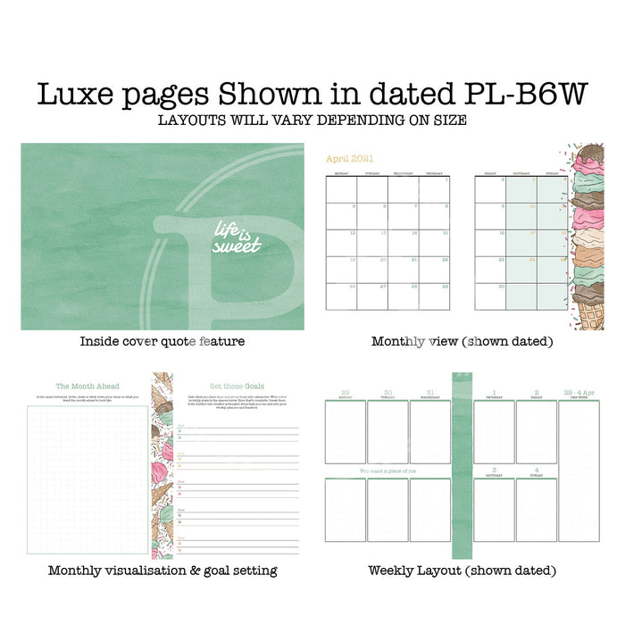 Milk Bar Printable Luxe Weekly Inserts